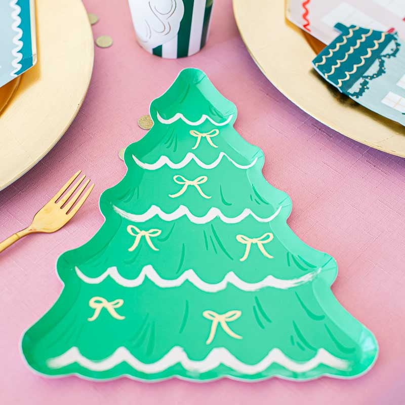 Tannenbaum Party Teller Mix / Weihnachten (8 Stück) – Printfetti